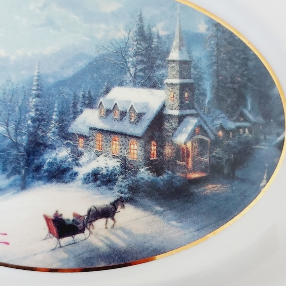 Thomas Kinkade | Accents | Vintage Thomas Kinkade Sunday Evening Sleigh ...